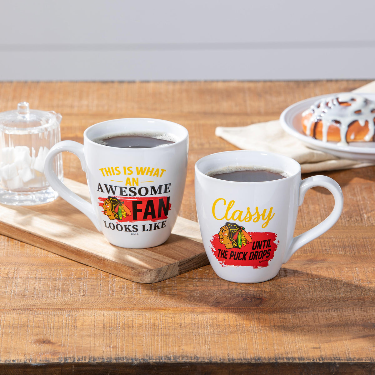 Ceramic Cup o' Java 17oz Gift Set, Chicago Blackhawks – Team Sports America