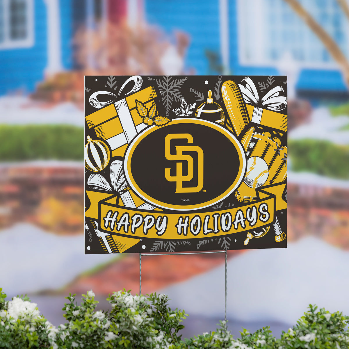 San Diego Padres Yard Sign, Holiday – Team Sports America