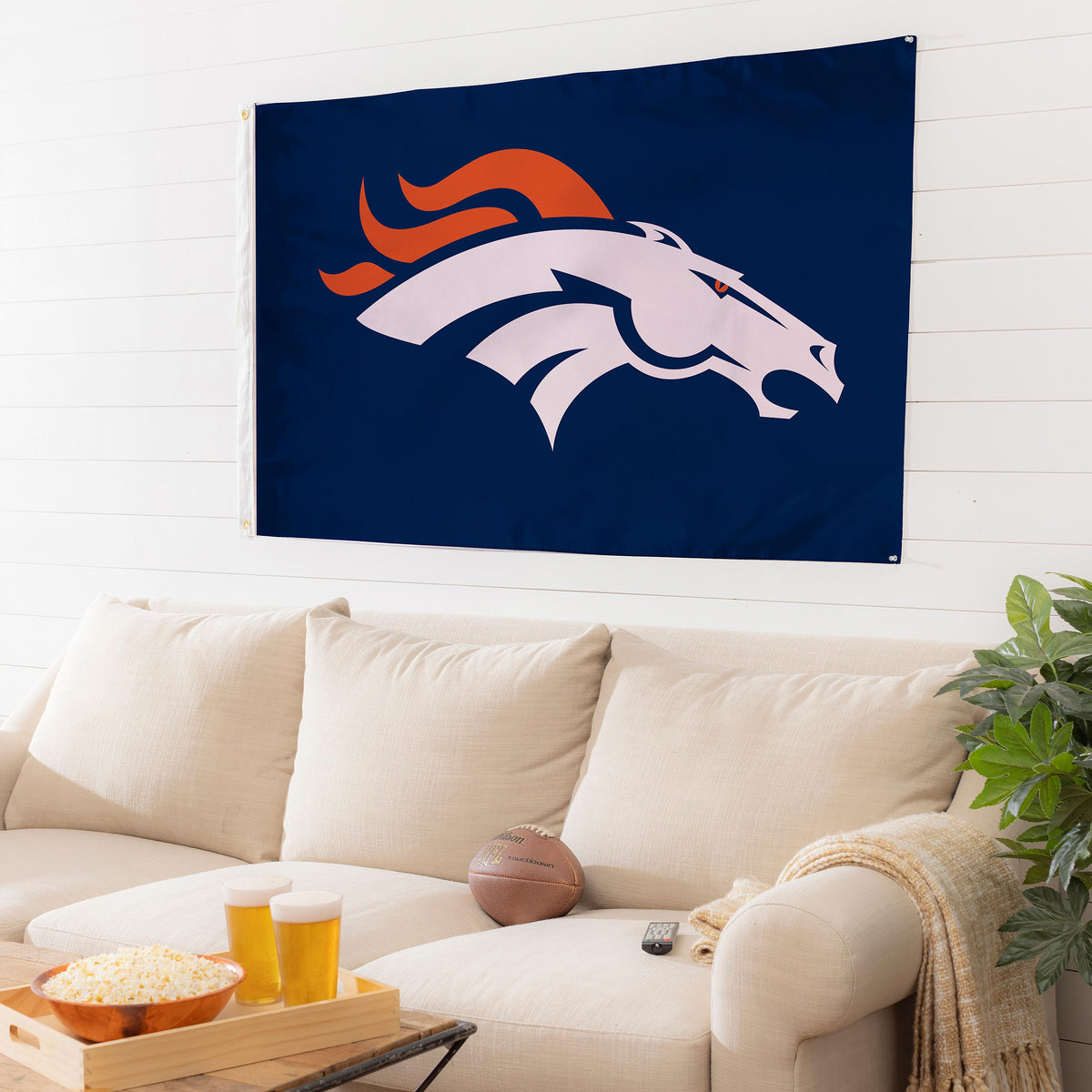 Denver Broncos Single Sided Flag with 2 Grommets, 3'x5' – Team Sports ...