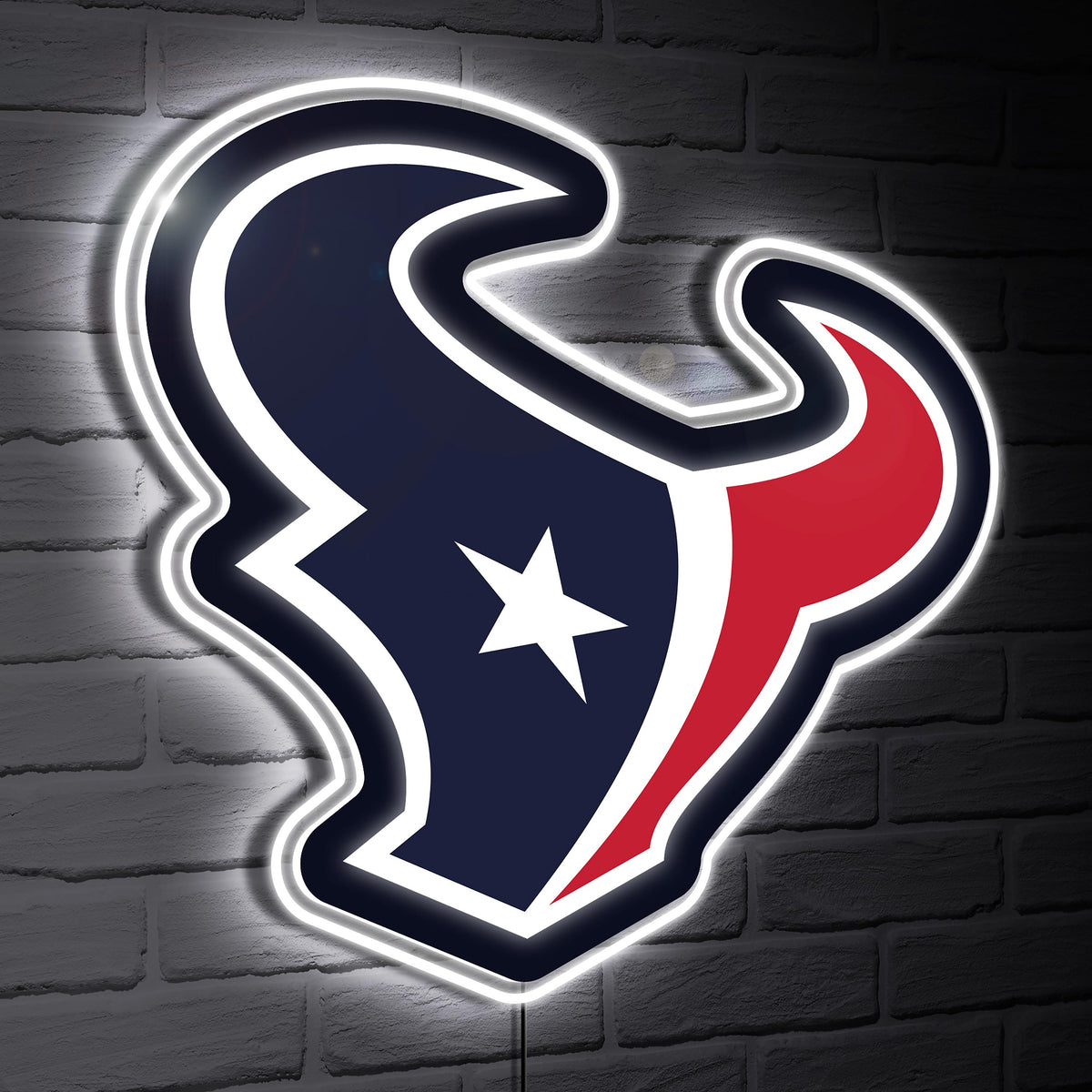 Houston Texans LED Wall Decor, Glazelite, Logo – Team Sports America