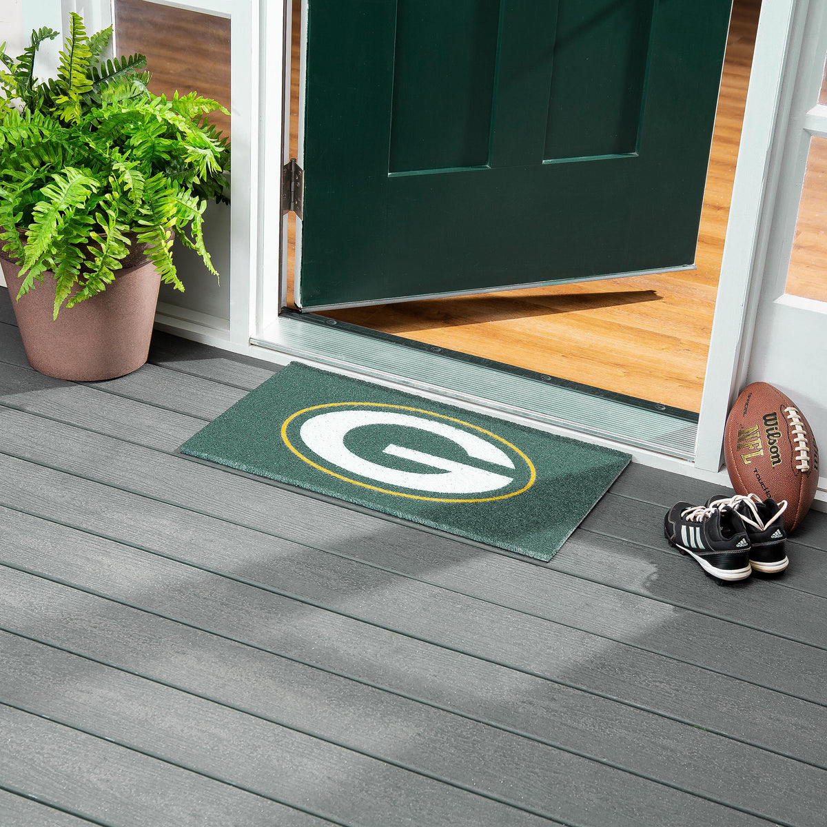 Full Color PVC Mat, 16" x 28", Green Bay Packers – Team Sports America