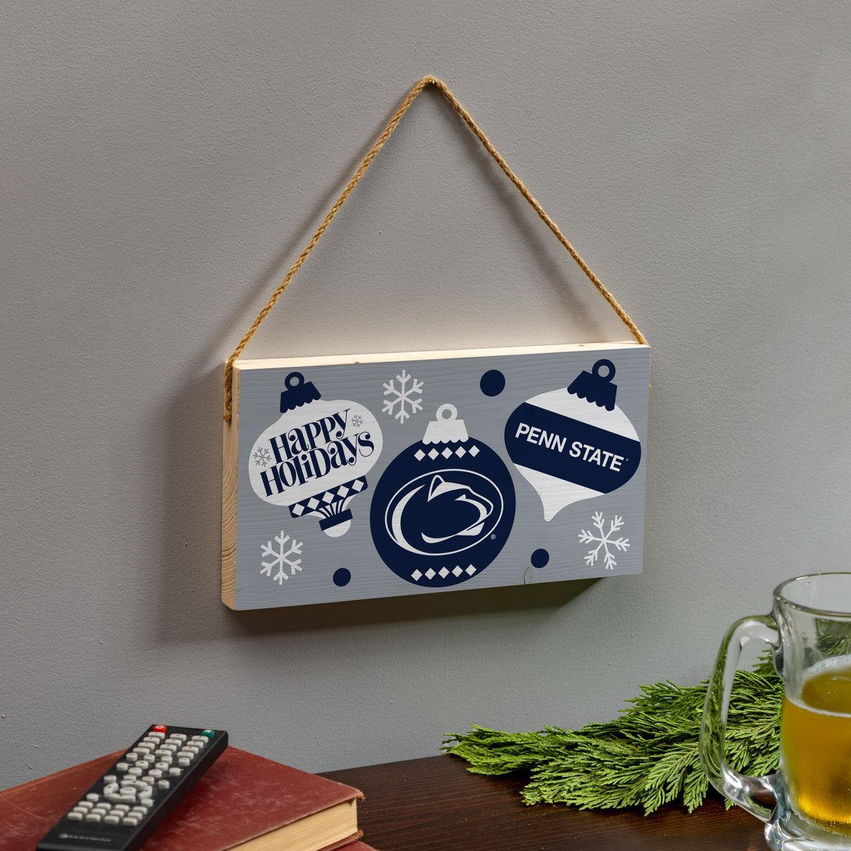 Penn State Holiday Wood Wall Sign, 6x11 – Team Sports America