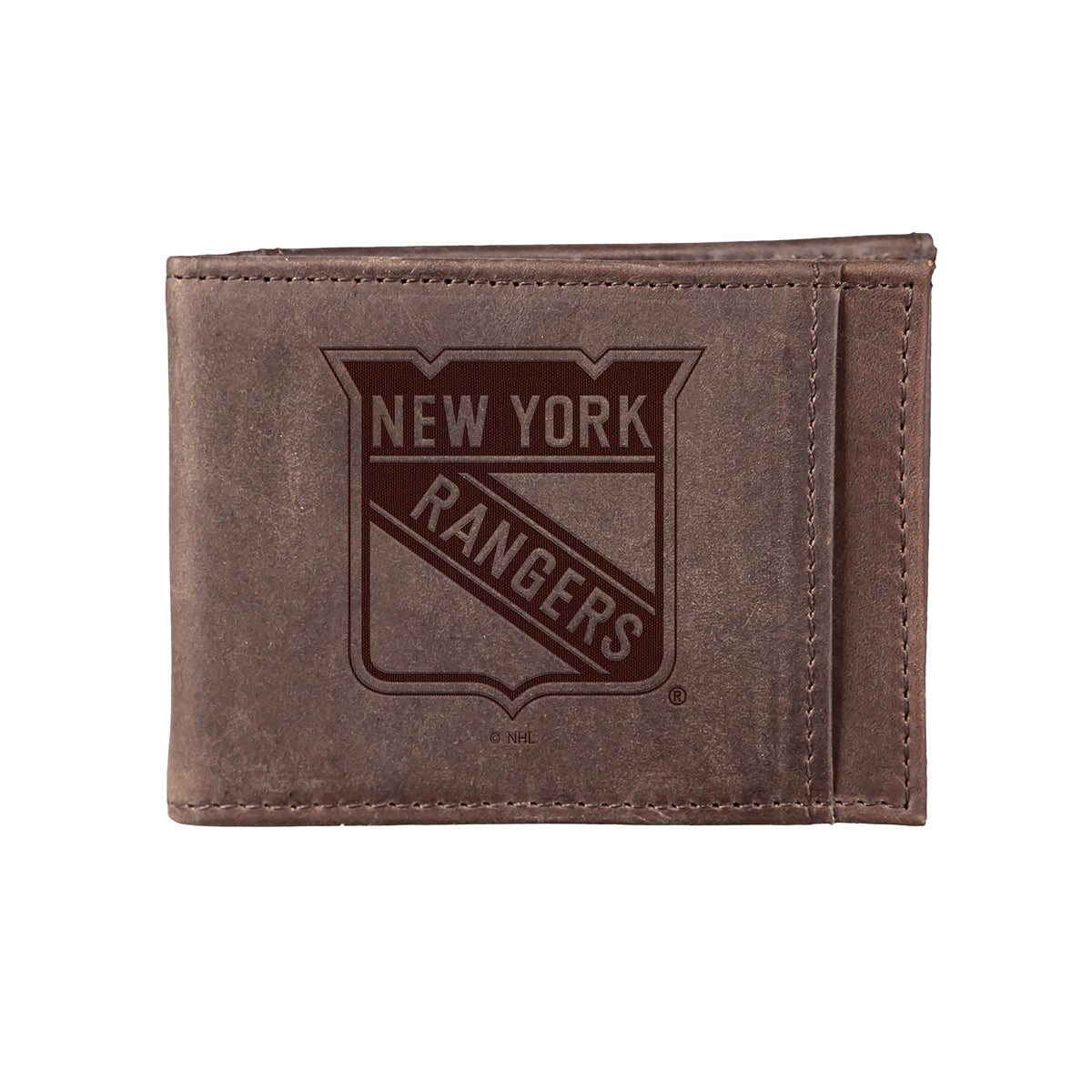 Front Pocket Wallet w/ RFID Blocking, New York Rangers, Brown – Team ...