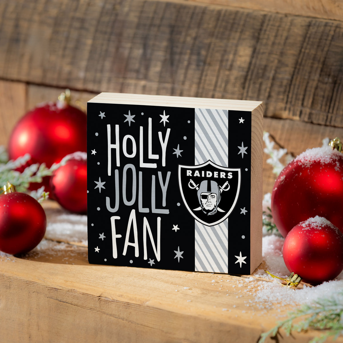 Las Vegas Raiders Block, Holiday, 6x6 – Team Sports America