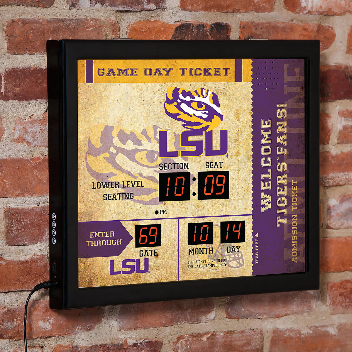 Scoreboard Wall Clock, LSU – Team Sports America