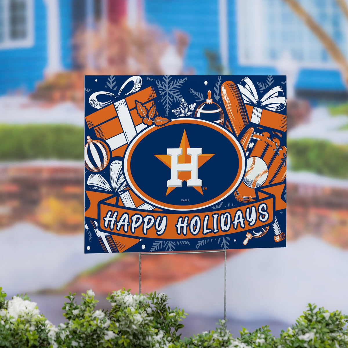 Houston Astros Yard Sign, Holiday – Team Sports America