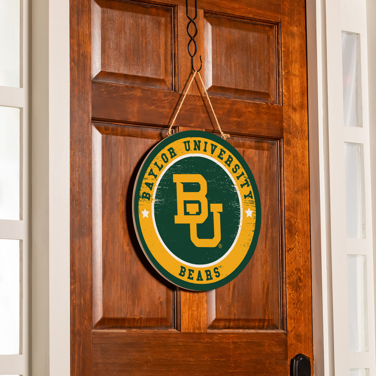 Baylor University Round Door Décor with Hanging Rope, 18x18 – Team ...