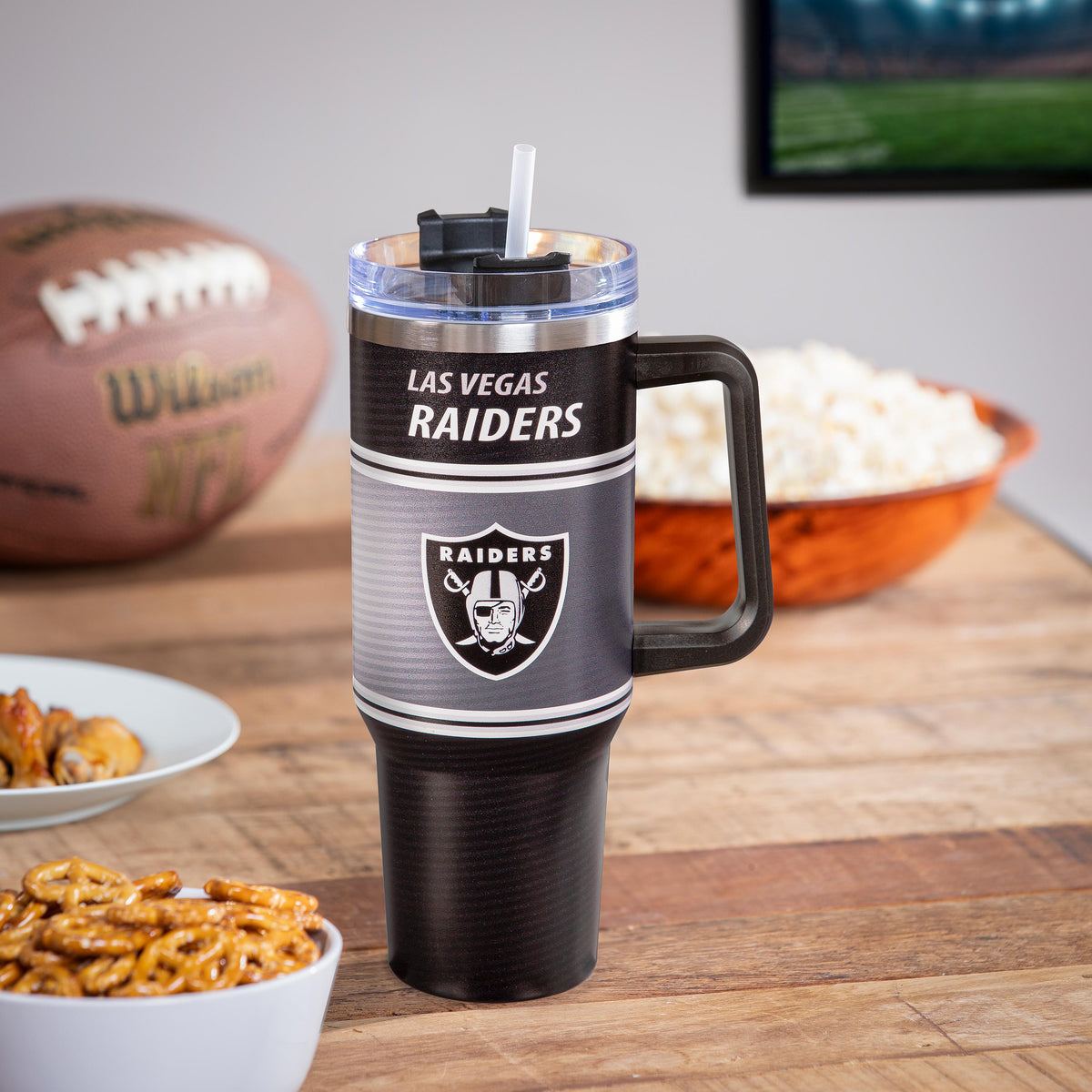 40oz Stainless Steel Canyon Cup w/ Straw, Las Vegas Raiders – Team ...