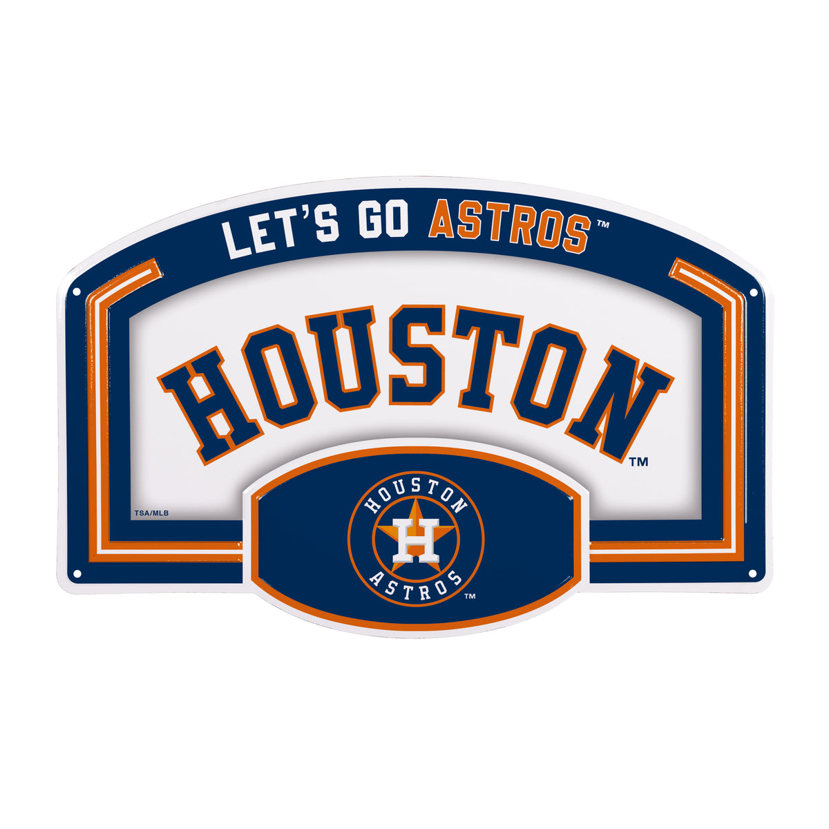 Houston Astros USA Embossed Steel Wall Sign, 11" x 17" – Team Sports ...