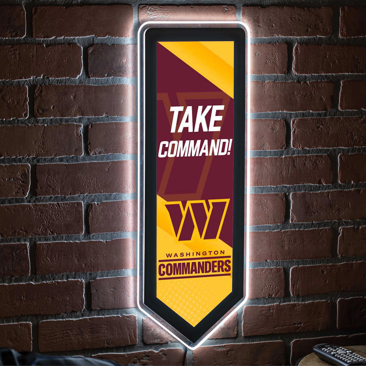 LED Wall Decor, Pennant, Washington Commanders – Team Sports America