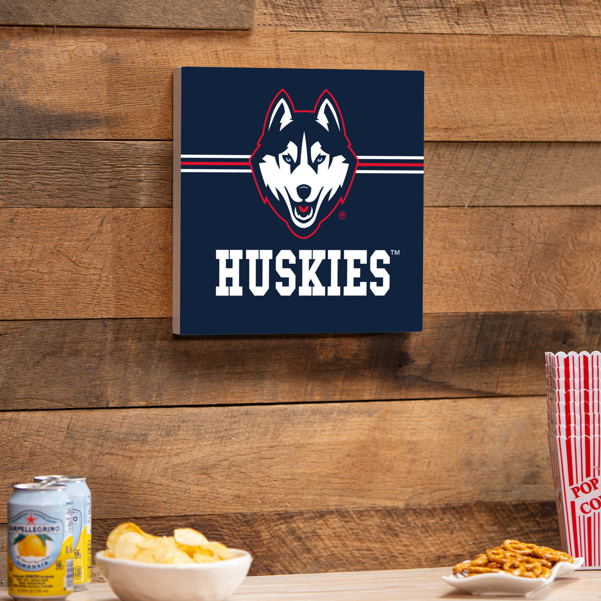 University of Connecticut Wood Wall Sign, 12x12 – Team Sports America