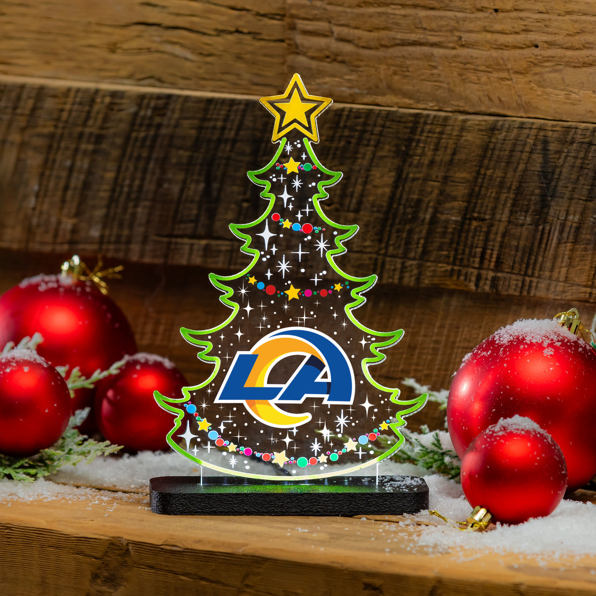 Los Angeles Rams NFL Football Holiday Tree Desklite LED Decor – Team ...