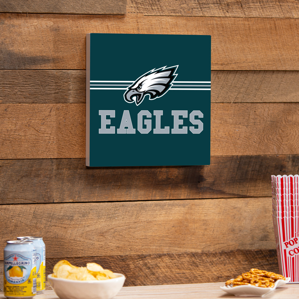 Philadelphia Eagles Wood Wall Sign, 12x12 – Team Sports America