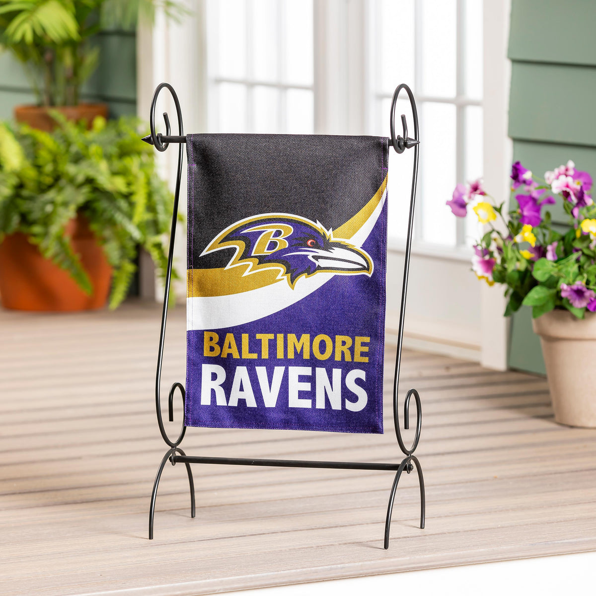 Baltimore Ravens Burlap Flag GDN Size – Team Sports America