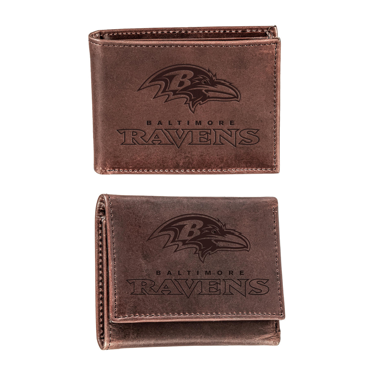 Baltimore Ravens, Bi-Fold and Tri-Fold Wallet Gift Set, Brown – Team ...