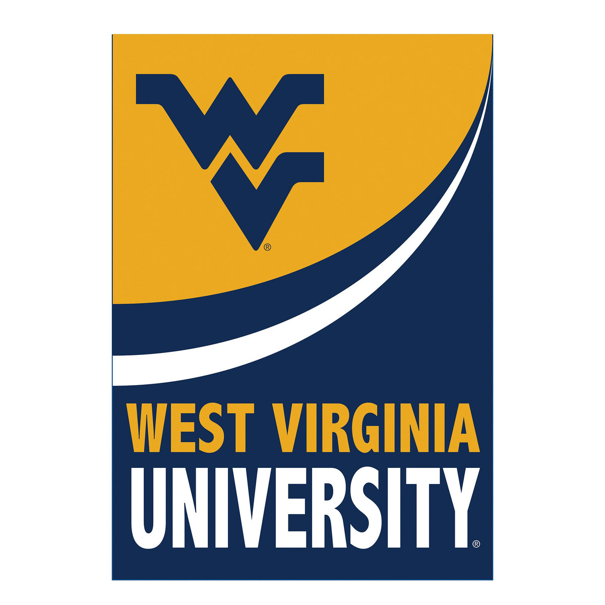 West Virginia University Burlap Flag GDN Size – Team Sports America