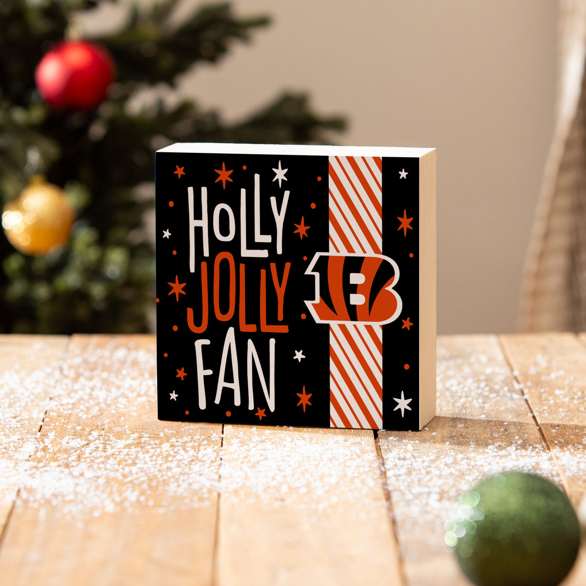 Cincinnati Bengals Block, Holiday, 6x6 – Team Sports America