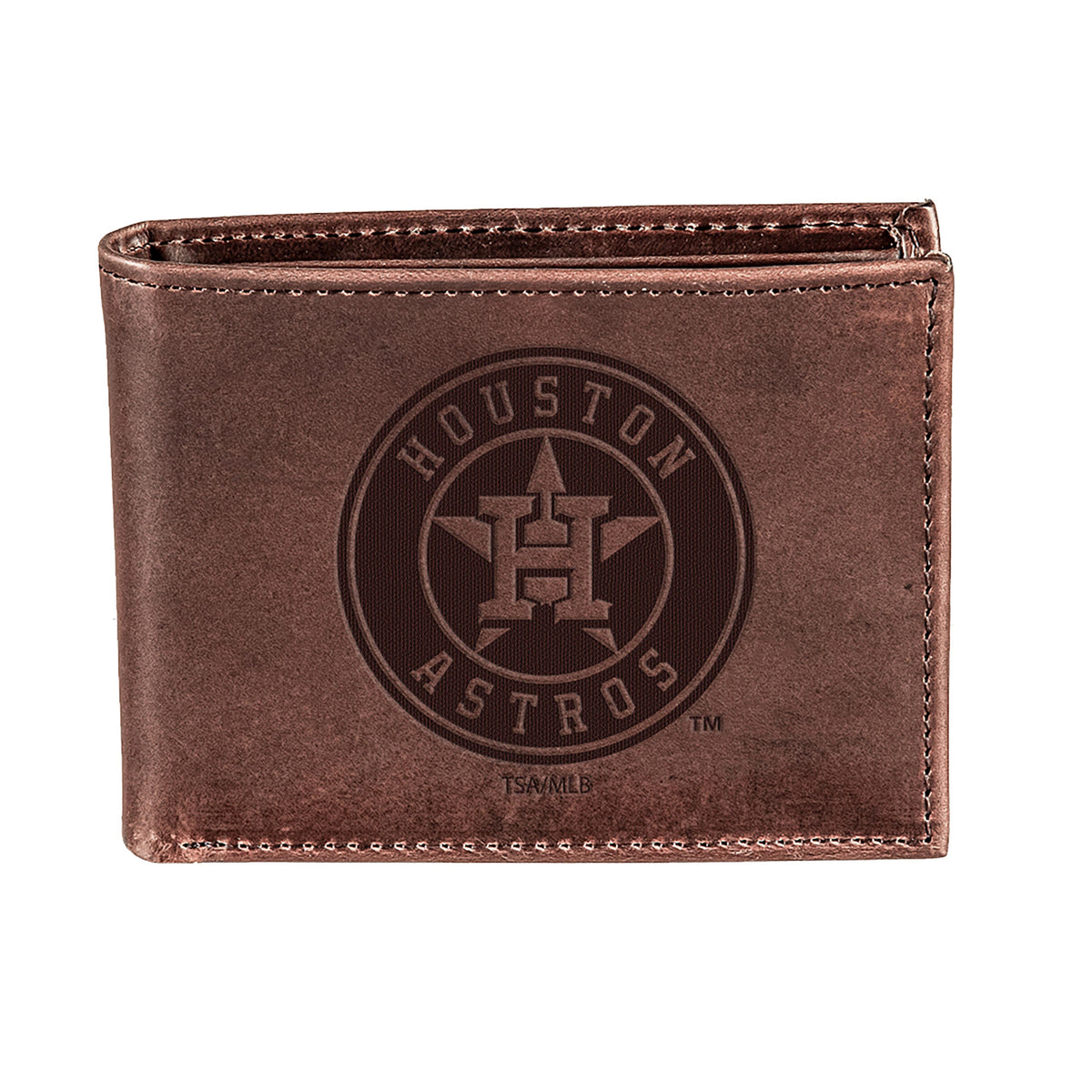 Houston Astros Bi-Fold Wallet Brown 100% Genuine Leather – Team Sports ...