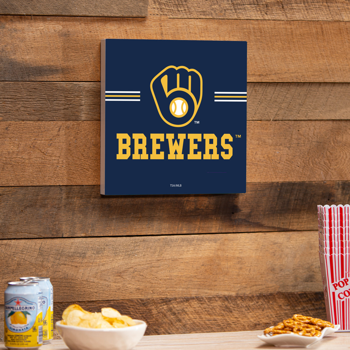 Milwaukee Brewers Wood Wall Sign, 12x12 – Team Sports America