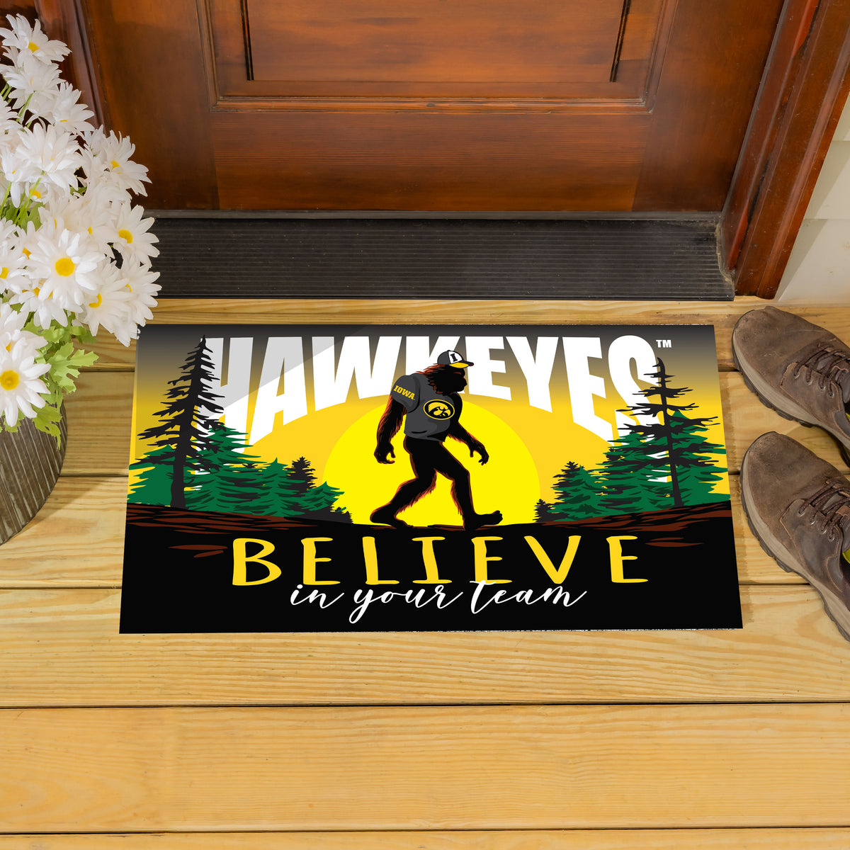 University of Iowa Bigfoot PVC Mat, 28"x16" – Team Sports America