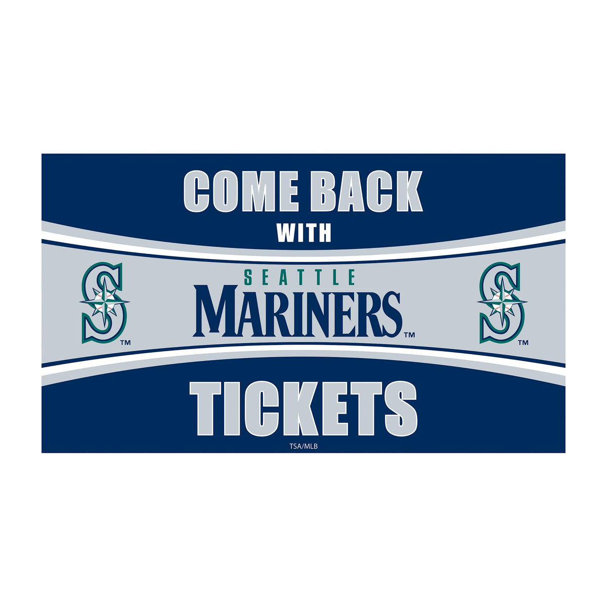 Seattle Mariners Come Back with Tickets PVC Trapper Mat, 28" x 16 ...