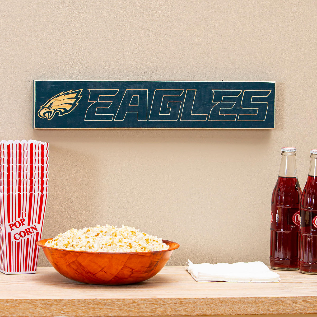 Philadelphia Eagles Engraved Wood Sign, 3.5" x 18" – Team Sports America