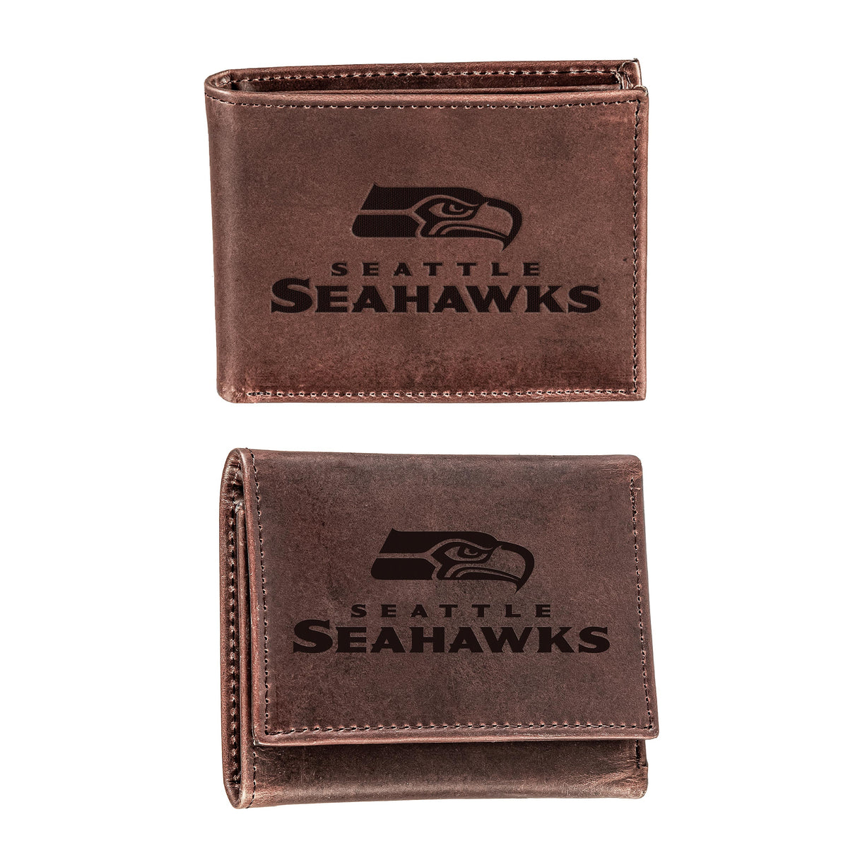Seattle Seahawks, Bi-Fold and Tri-Fold Wallet Gift Set, Brown – Team ...