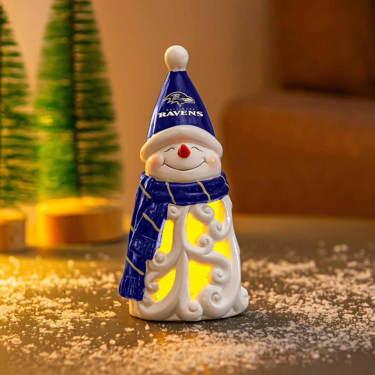 Baltimore Ravens Snowman LED Statuary, 8" – Team Sports America