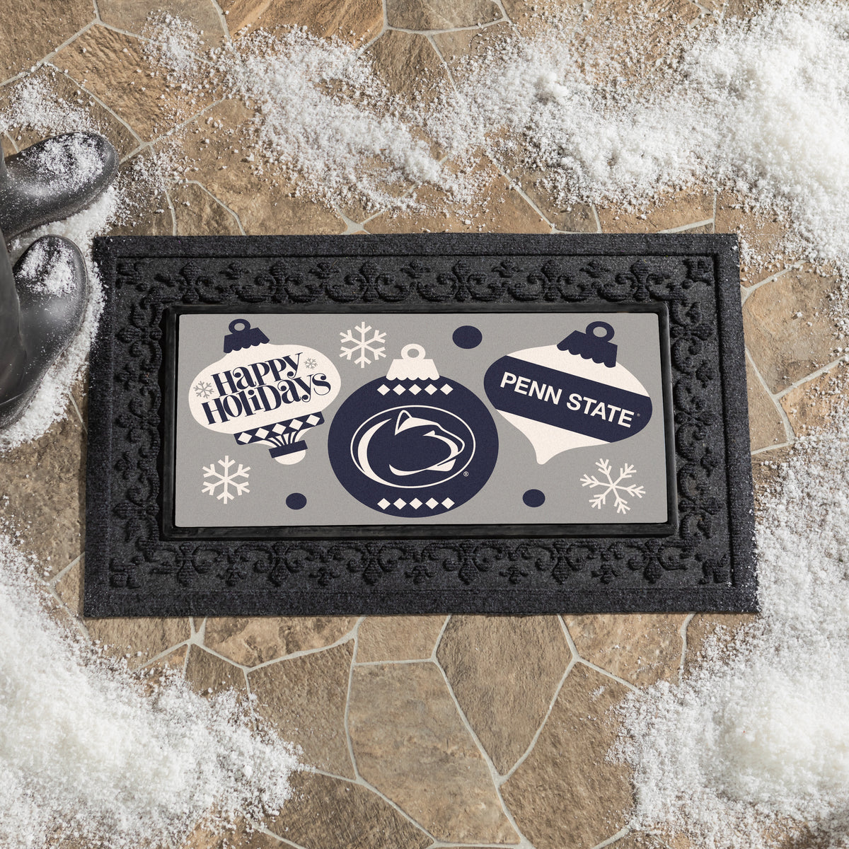Penn State Holiday Flocked Coir Sassafras Switch Mat, 22"x10" – Team ...