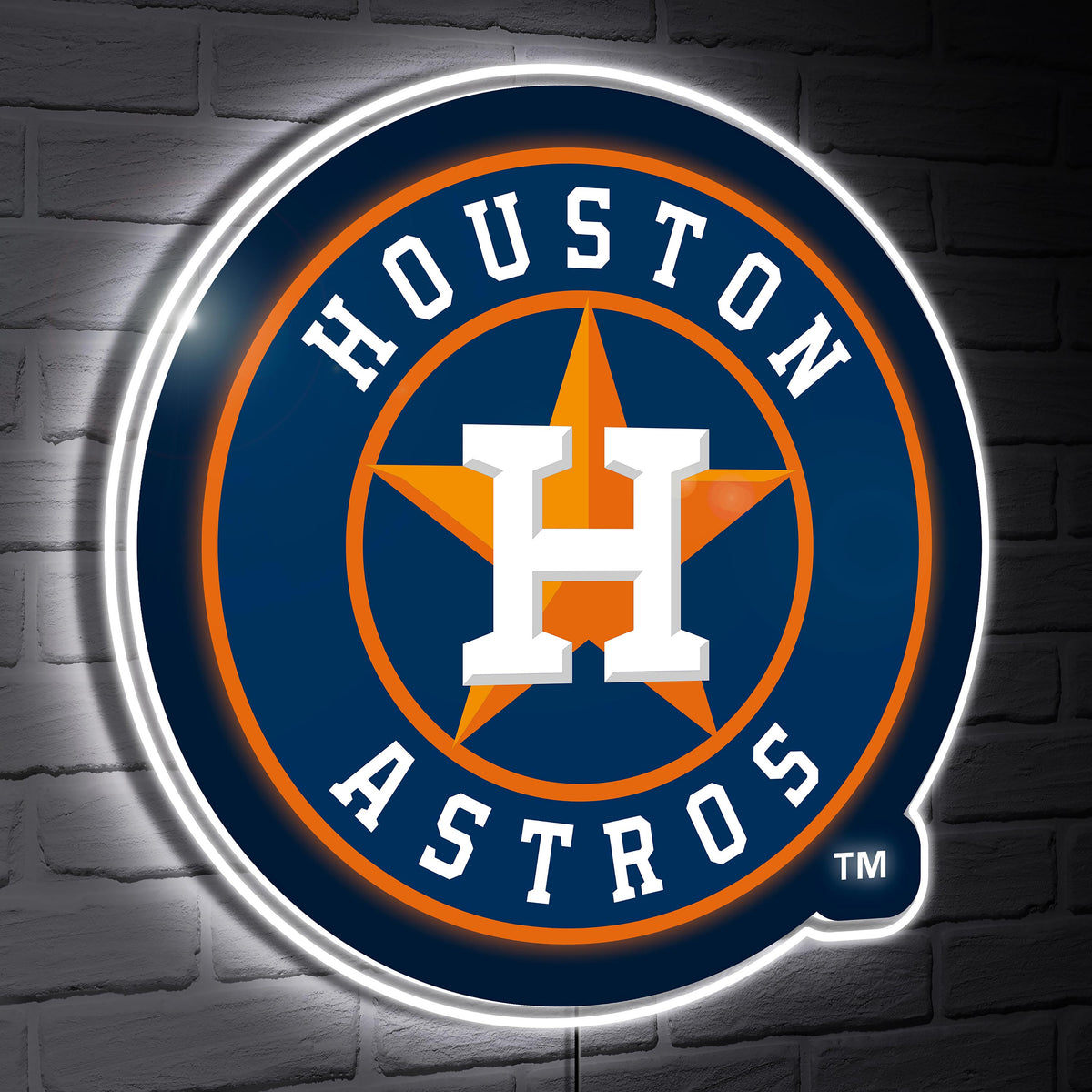 Houston Astros LED Wall Decor, Glazelite, Logo – Team Sports America