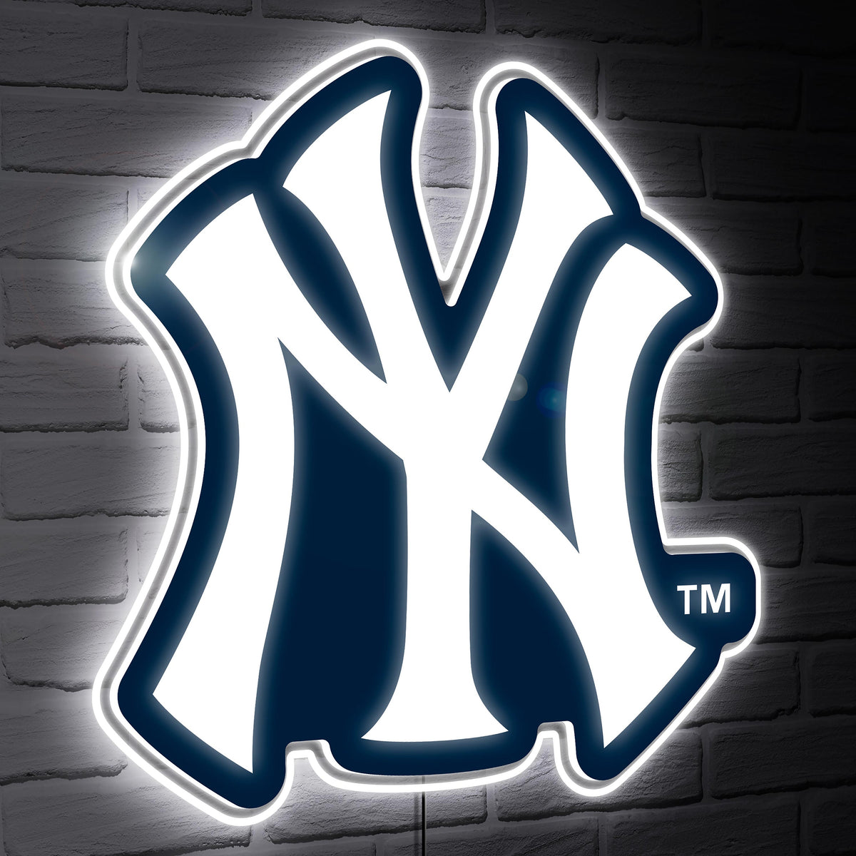 New York Yankees LED Wall Decor, Glazelite, Logo – Team Sports America