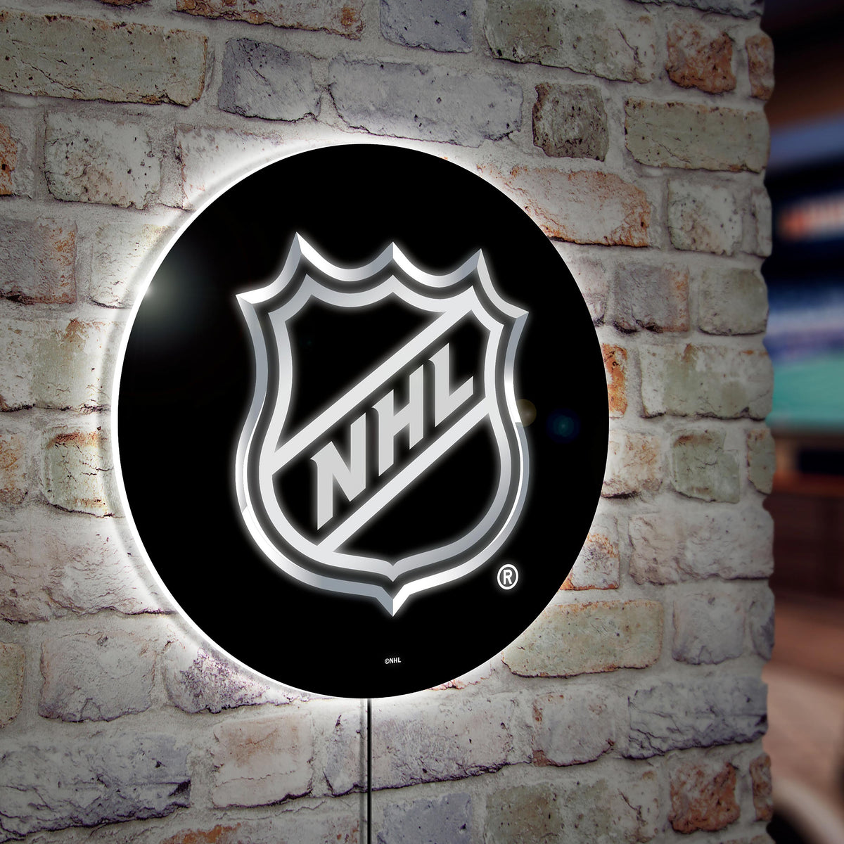 LED Wall Decor, Edgelite, Small Rounds, NHL Logo – Team Sports America