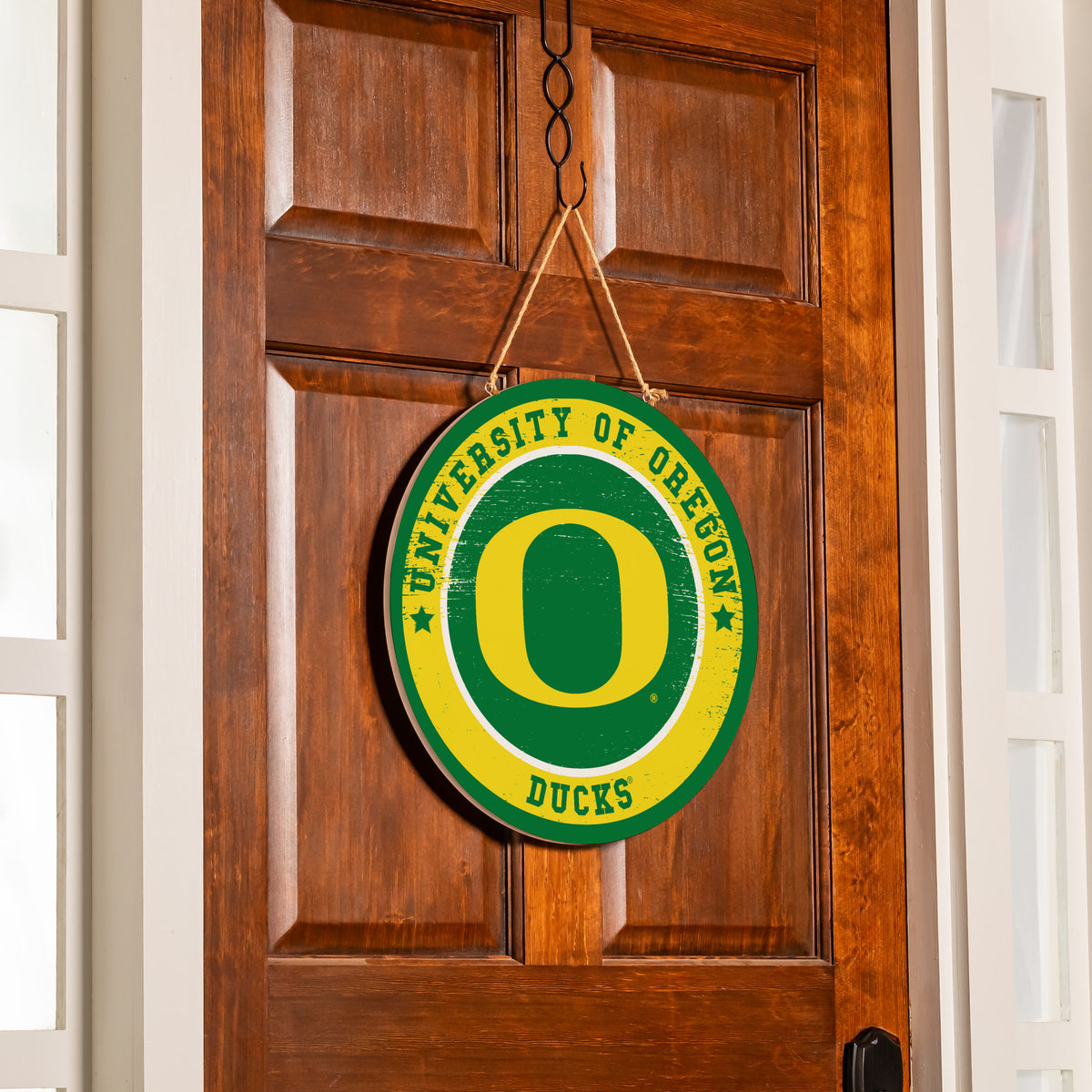 University of Oregon Round Door Décor with Hanging Rope, 18x18 – Team ...