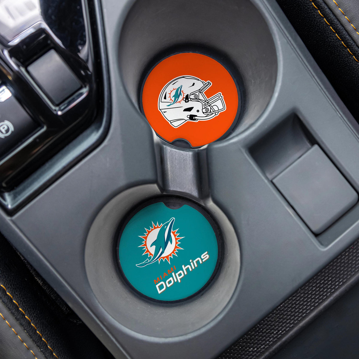Miami Dolphins Car Coaster Set, 2pc – Team Sports America
