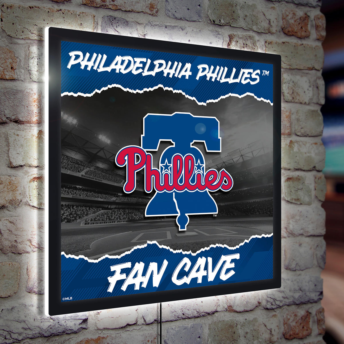 Philadelphia Phillies 23"H x 23"L LED Wall Decor, Edgelite, Square ...