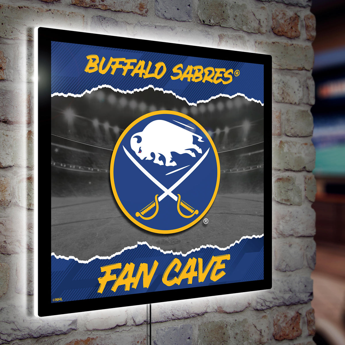 Calgary Flames 23"H x 23"L LED Wall Decor, Edgelite, Square – Team ...