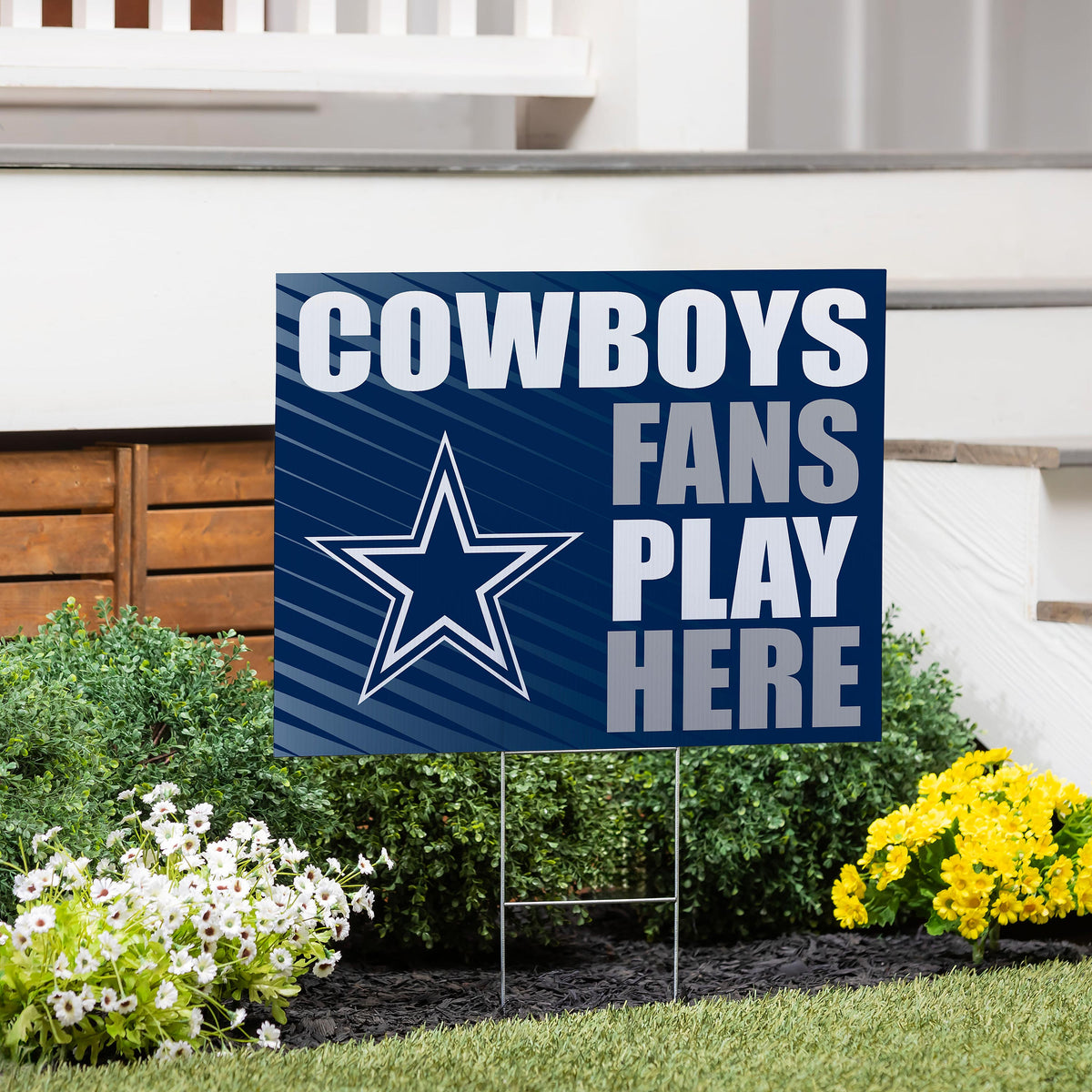 Dallas Cowboys Coroplast Yard Sign "Fans Play Here" – Team Sports America