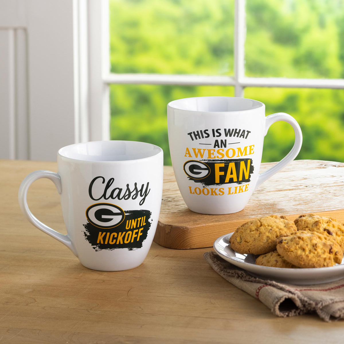 Green Bay Packers, Ceramic Cup O'Java 17oz Gift Set – Team Sports America