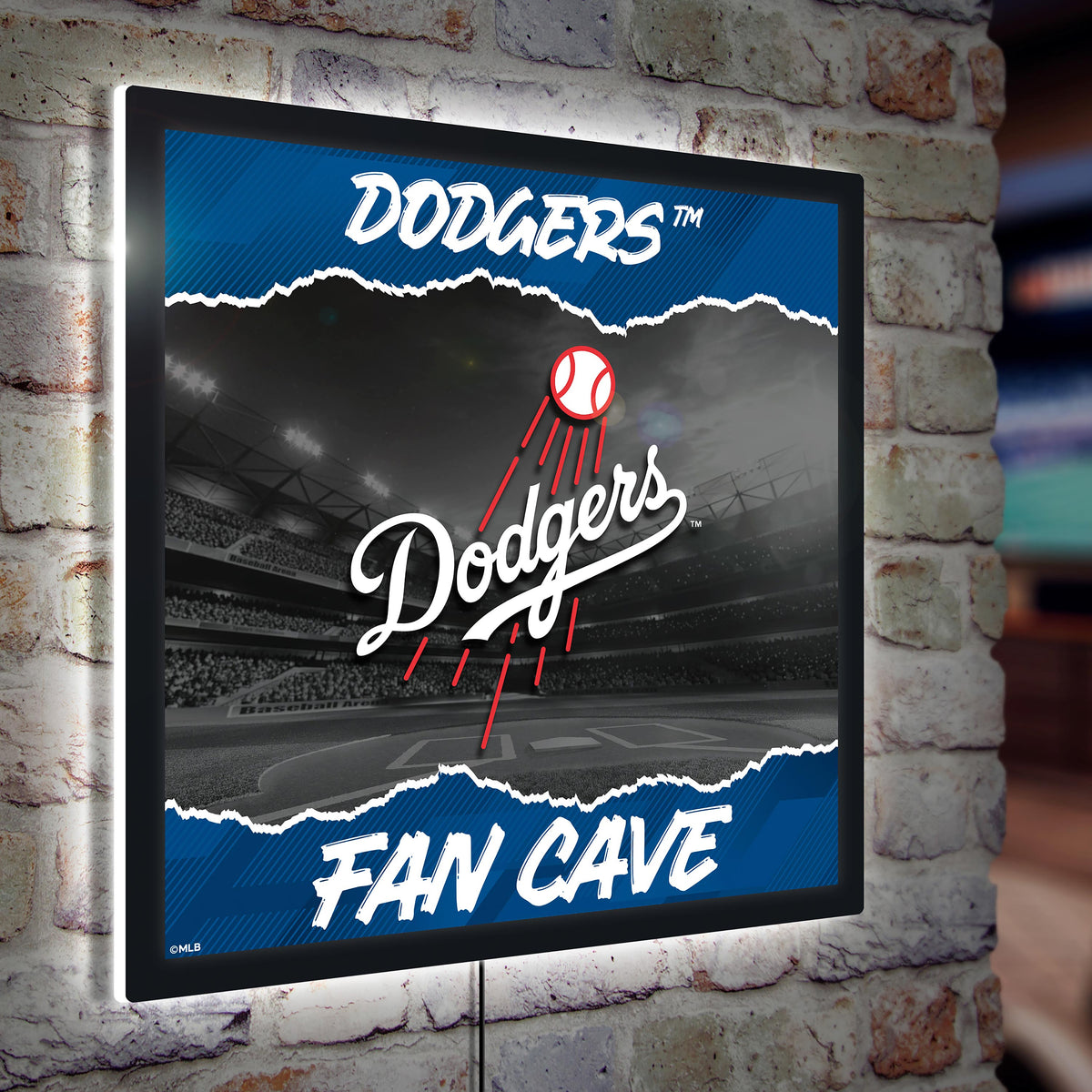 Los Angeles Dodgers 23"H x 23"L LED Wall Decor, Edgelite, Square – Team ...