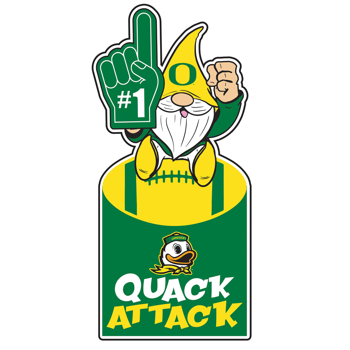 University of Oregon Gnome Metal Sign 10"L x 30"H – Team Sports America