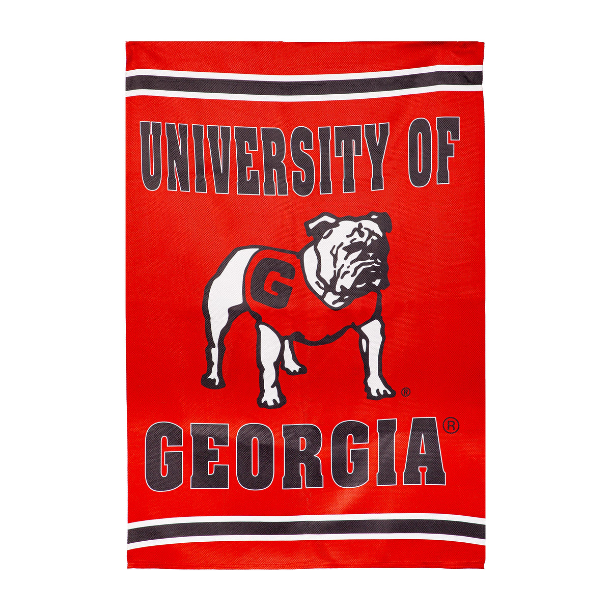 University of Georgia Alternate Bulldog Logo Embossed Suede House Flag ...