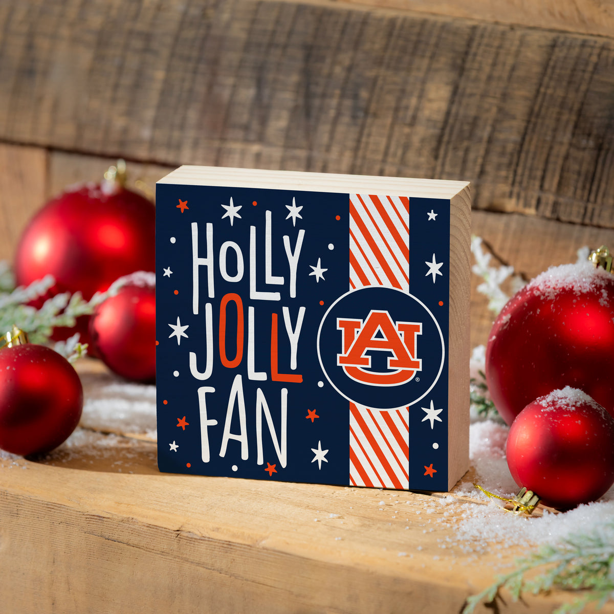Auburn University Block, Holiday, 6x6 – Team Sports America