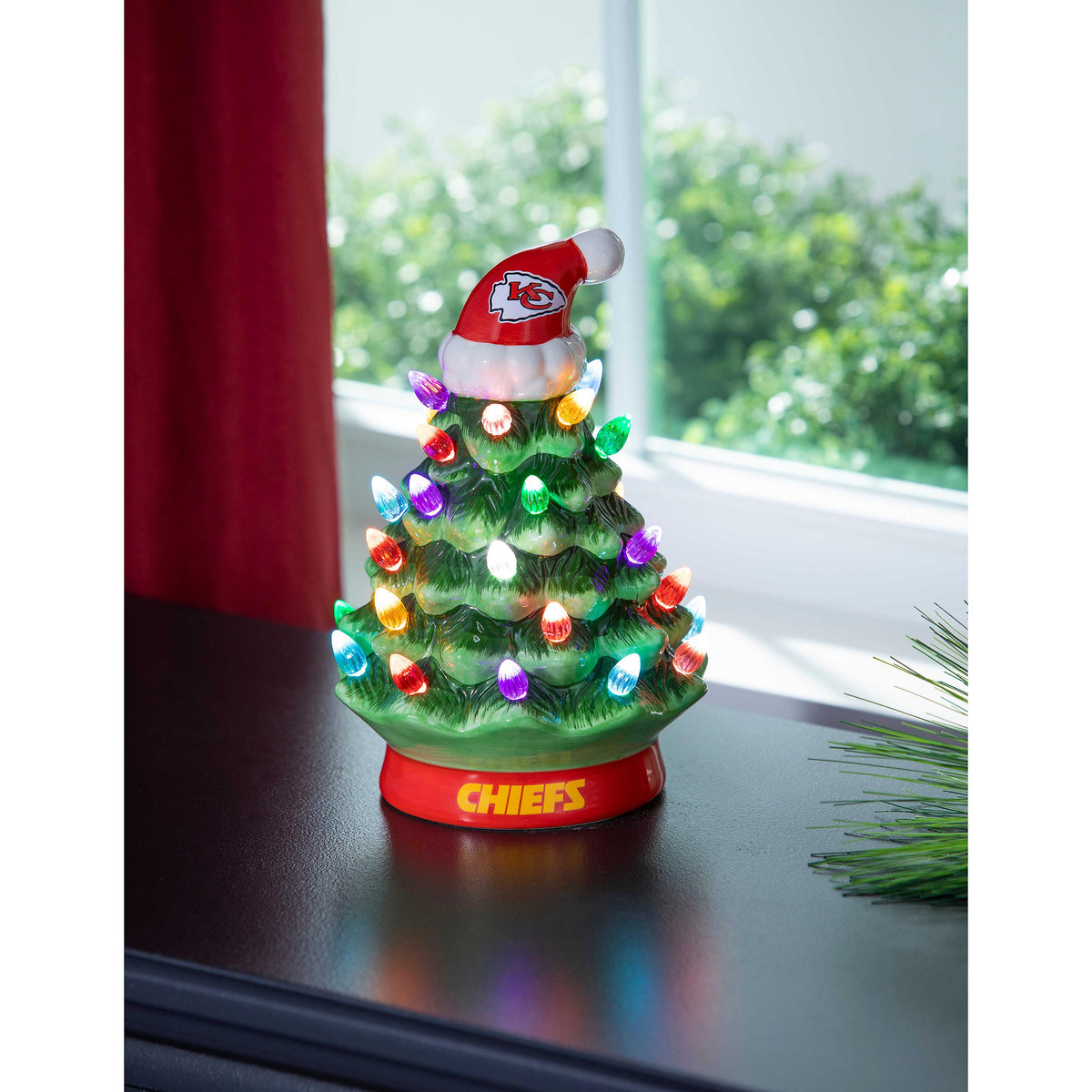 8" LED Ceramic Christmas Tree, Kansas City Chiefs – Team Sports America
