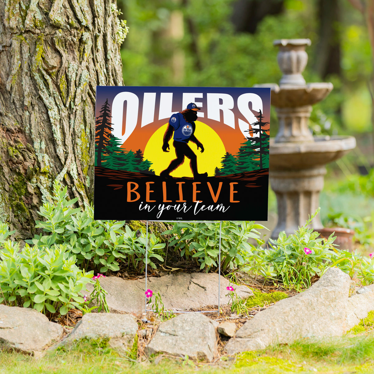 Edmonton Oilers Yard Sign, Bigfoot – Team Sports America