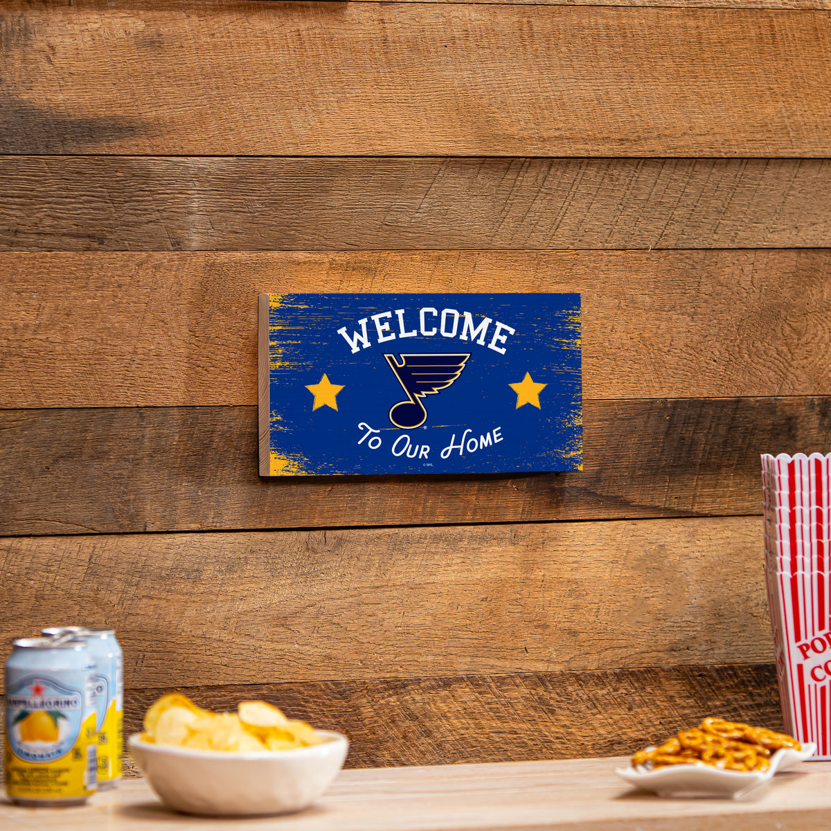 St Louis Blues Wood Wall Sign, 6x11 – Team Sports America
