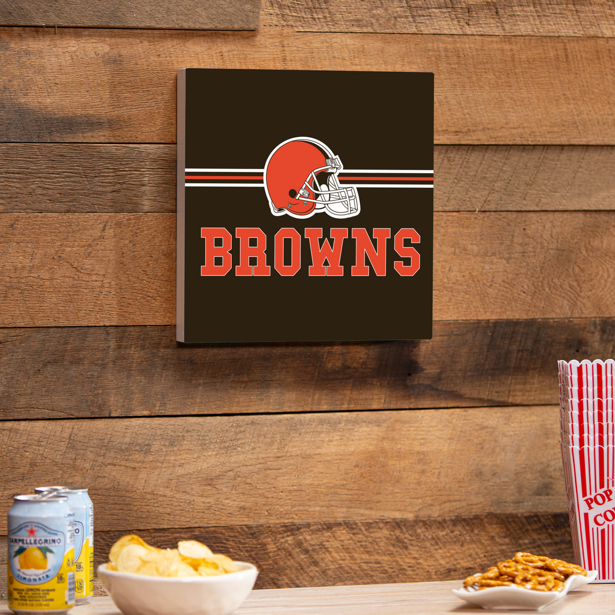 Cleveland Browns Wood Wall Sign, 12x12 – Team Sports America