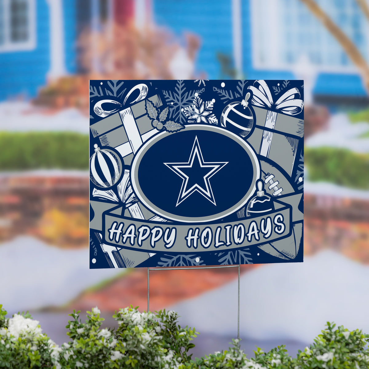 Dallas Cowboys Yard Sign, Holiday – Team Sports America