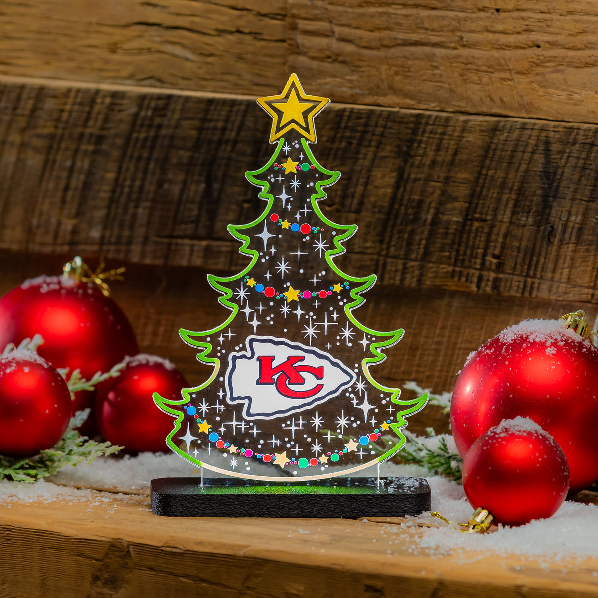 Kansas City Chiefs NFL Football Holiday Tree Desklite LED Decor – Team ...
