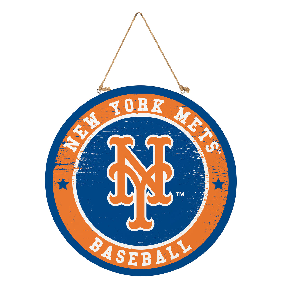 New York Mets Round Door Décor with Hanging Rope, 18x18 – Team Sports ...